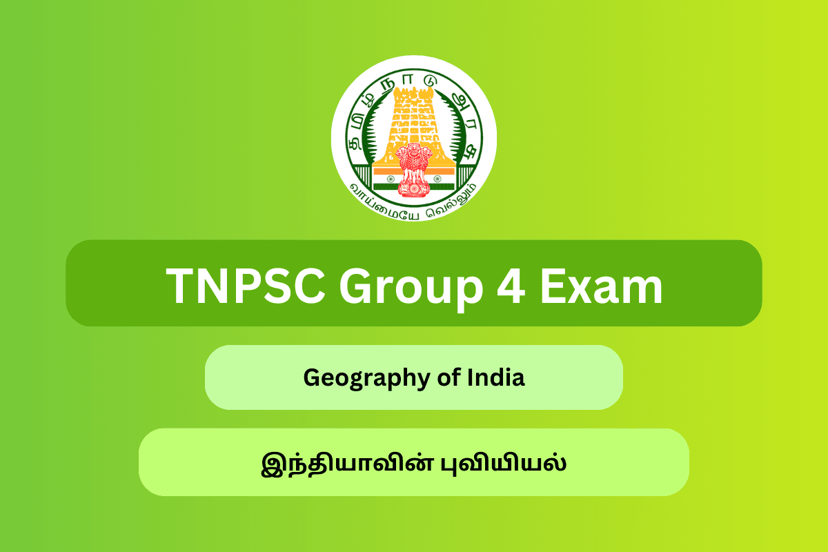 TNPSC Group 4 Geography of India Study Materials in Tamil, Eng